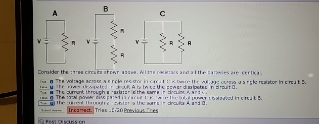 Solved Consider the three circuits shown above. All the | Chegg.com