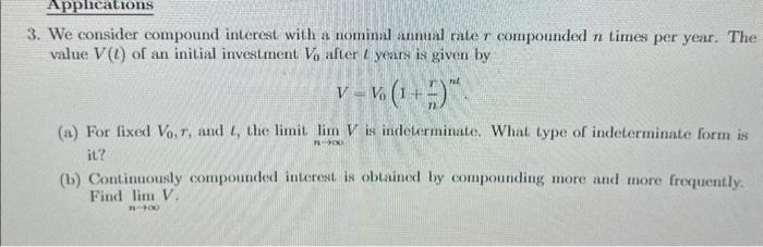 3. We consider compound interest with a nominal | Chegg.com