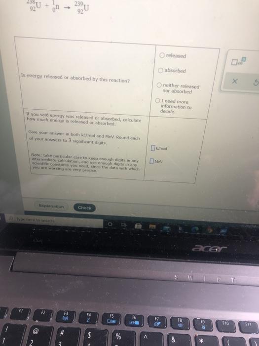 Solved NUCLEAR CHEMISTRY Calculating the energy change in a | Chegg.com