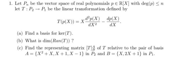 Solved Linear Algebra Question 5603