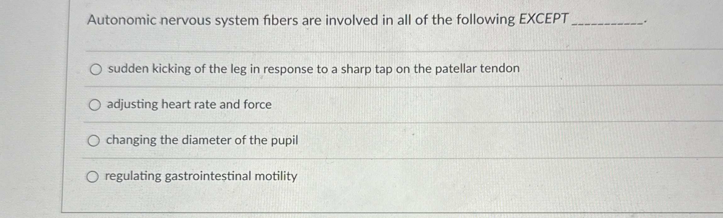 Solved Autonomic nervous system fibers are involved in all | Chegg.com