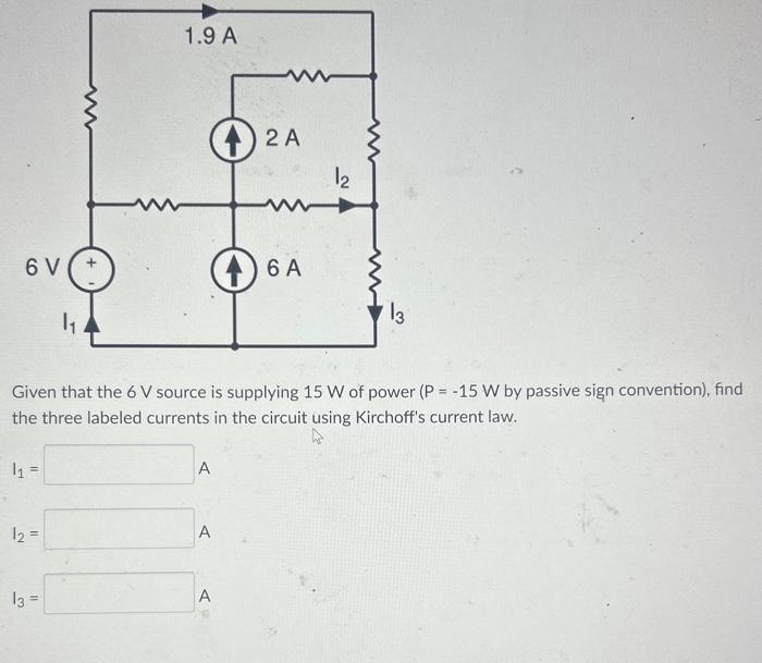 Solved Given that the 6V source is supplying 15W of power | Chegg.com