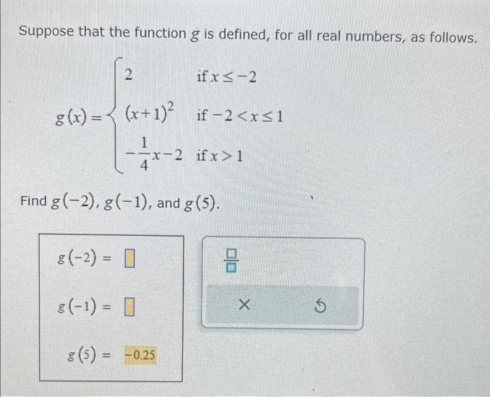 Solved Suppose that the function g is defined, for all real | Chegg.com