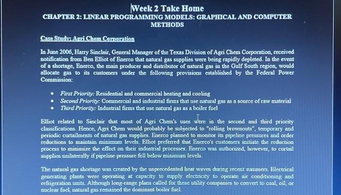 Solved |Week 2 Take Home CIAPIER 2: INIAR PROGRAMMING | Chegg.com