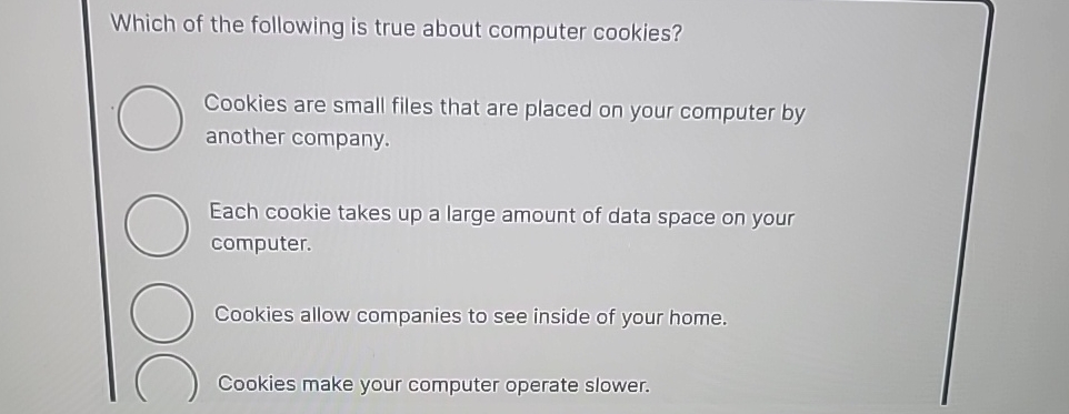 Solved Which of the following is true about computer | Chegg.com