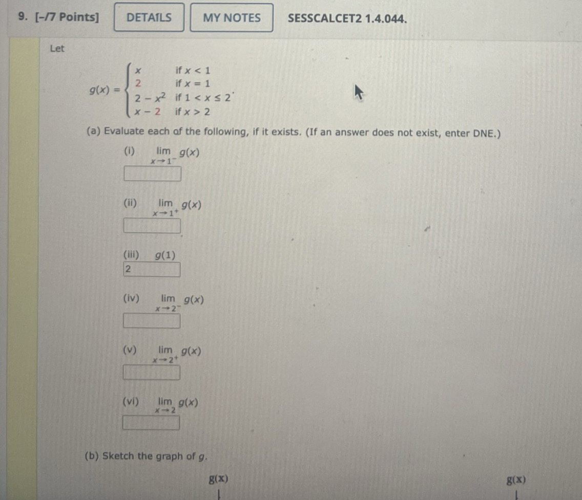 Solved Letg(x)={x if x