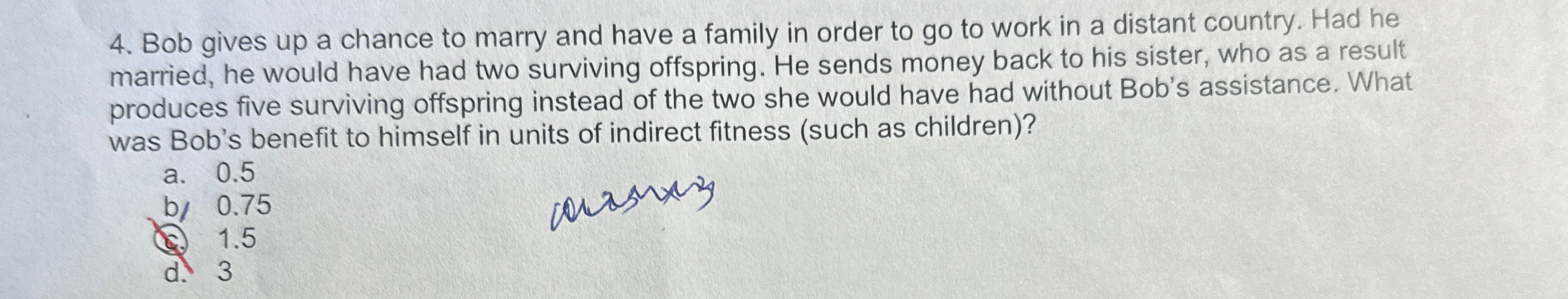 Solved Bob gives up a chance to marry and have a family in | Chegg.com