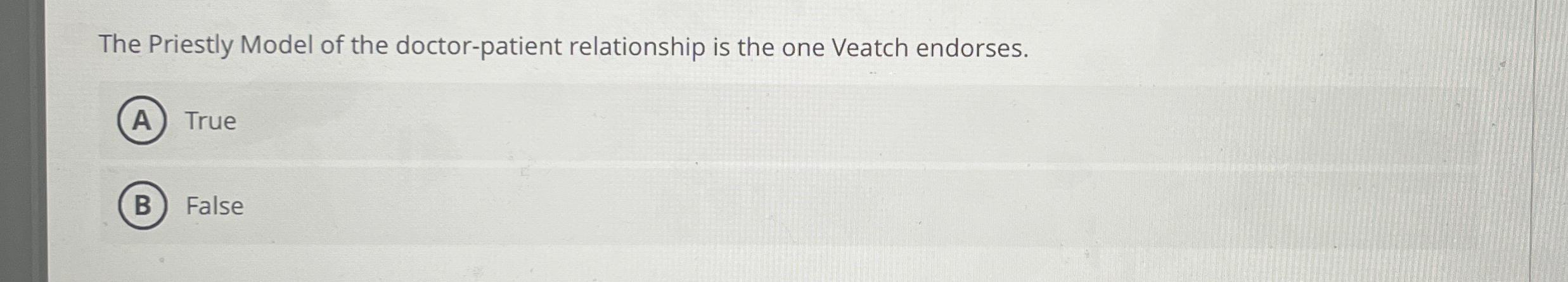 Solved The Priestly Model of the doctor-patient relationship | Chegg.com