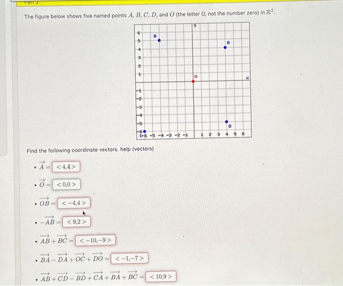 Solved The figure below shows five named points A,B,C,D, and | Chegg.com