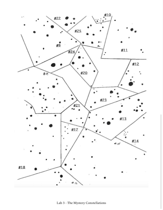 Astro 10 Lab 3 - The Mystery Constellations Trelawny | Chegg.com