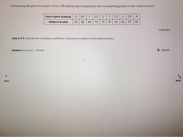 Solved The following data gives the number of hours 10 | Chegg.com