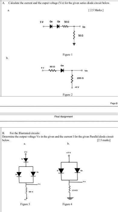 Solved A Calculate the current and the ouput voltage (Vo) | Chegg.com