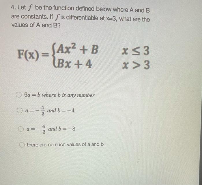 Solved Differentiability and Continuity 1. Is the function | Chegg.com