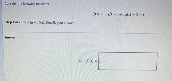 Solved Consider the following functions. f(x)=x2−18x+81 and | Chegg.com