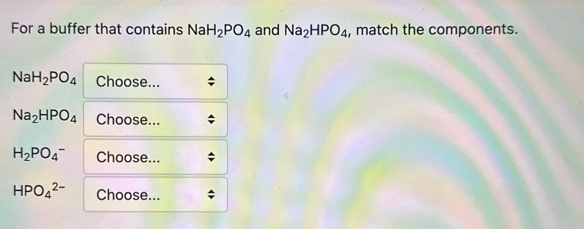 Solved For a buffer that contains NaH2PO4 ﻿and Na2HPO4, | Chegg.com