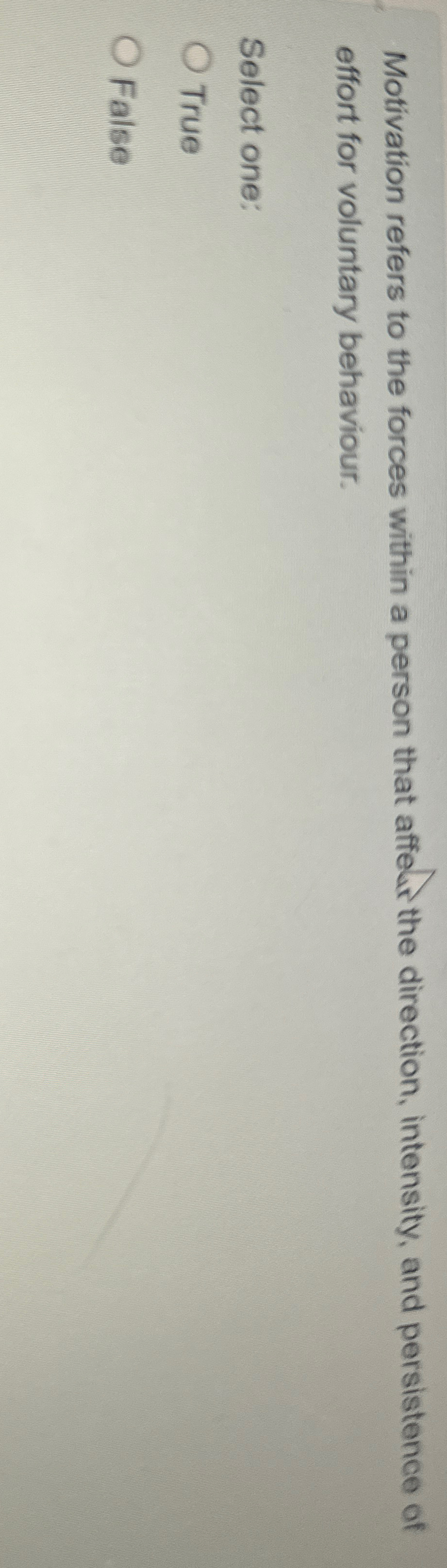 Solved Motivation refers to the forces within a person that | Chegg.com