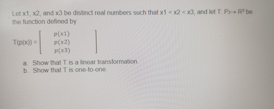 Solved Let x1, x2, and x3 be distinct real numbers such that | Chegg.com Solved Let x1, x2, and x3 be distinct real numbers such that | Chegg.com