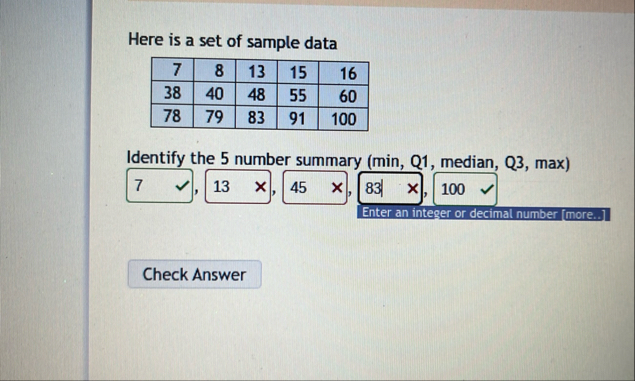Solved Here is a set of sample | Chegg.com