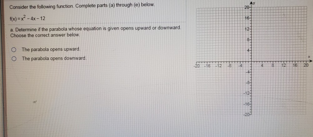 Solved 20- Consider the following function. Complete parts | Chegg.com