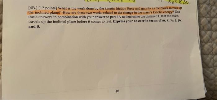 Solved spring has a spring constant k and the mass is | Chegg.com
