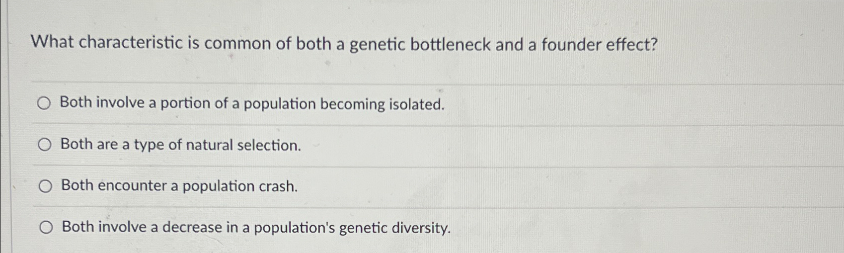 Solved What characteristic is common of both a genetic | Chegg.com