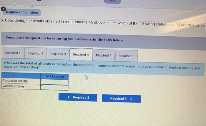 Solved Module 6 Problems Savod Help Required information | Chegg.com