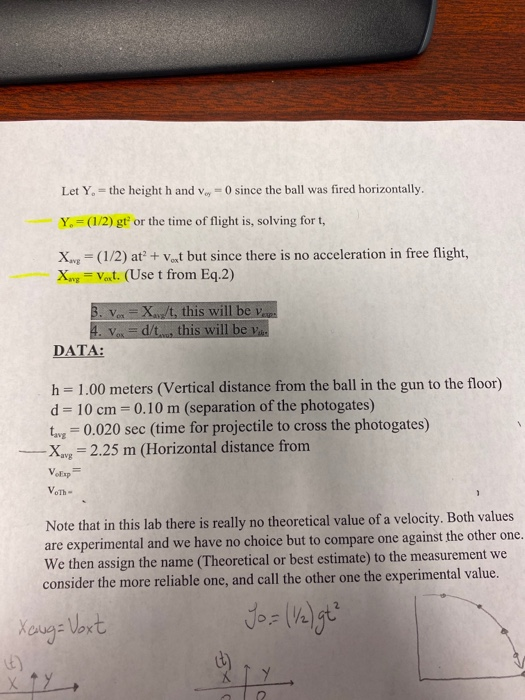 Solved PROJECTILE MOTION TUTORIAL + Photogates 10.0 cm apart | Chegg.com
