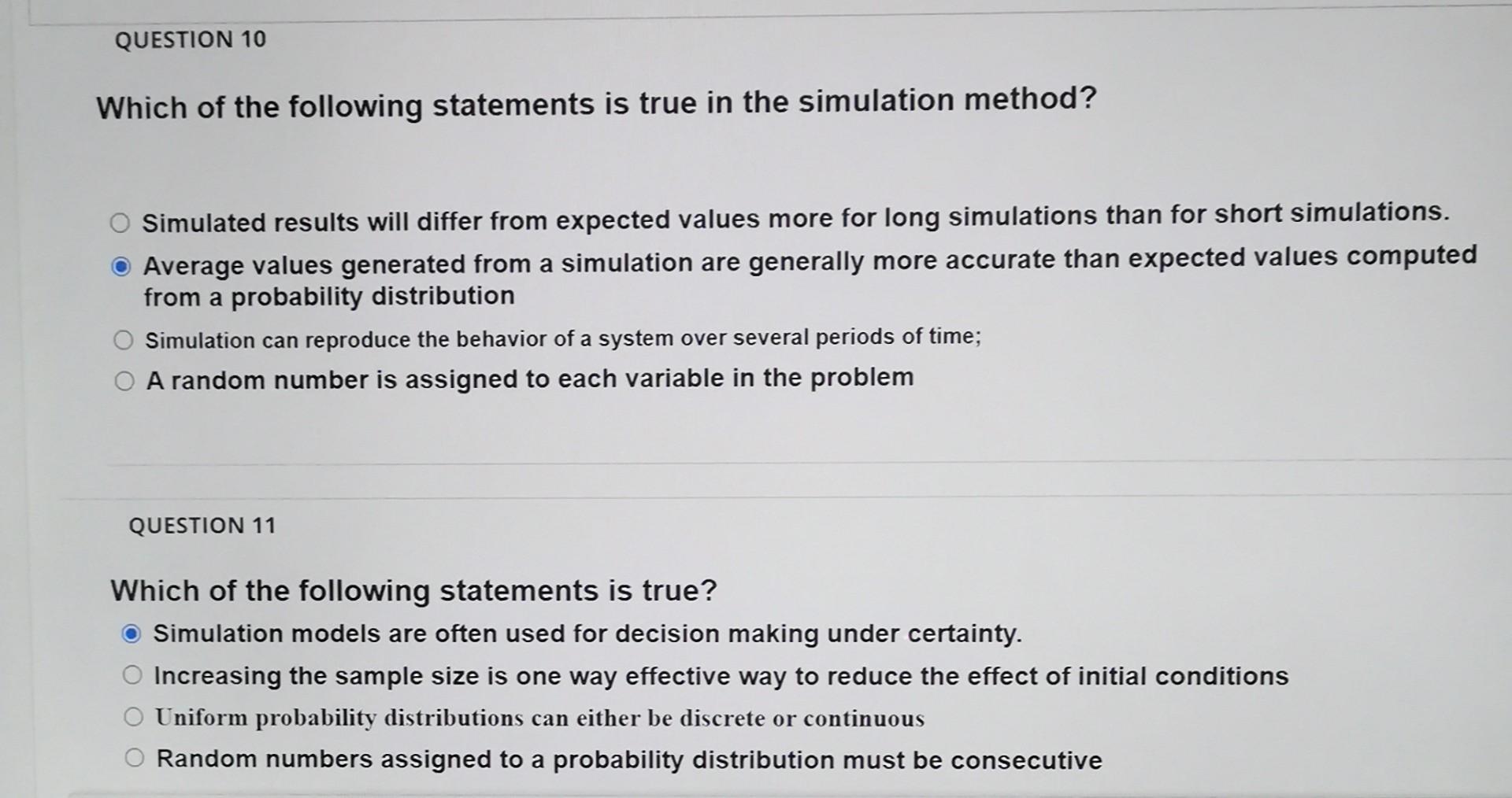 Solved QUESTION 10 Which of the following statements is true | Chegg.com