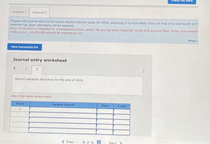 Solved At the end of 2023 , Payne industries had a deferred | Chegg.com