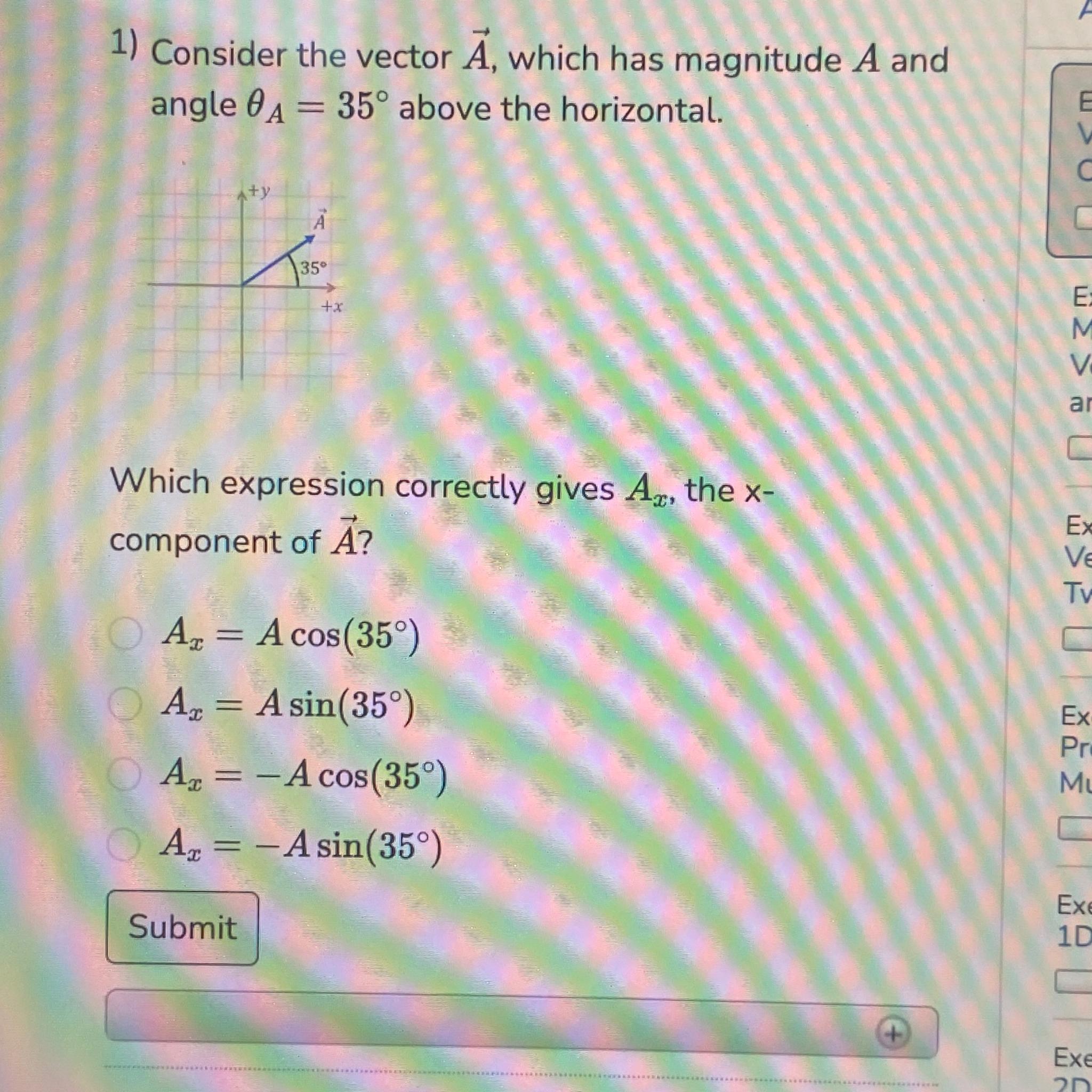 Solved Consider the vector vec(A), which has magnitude A and | Chegg.com