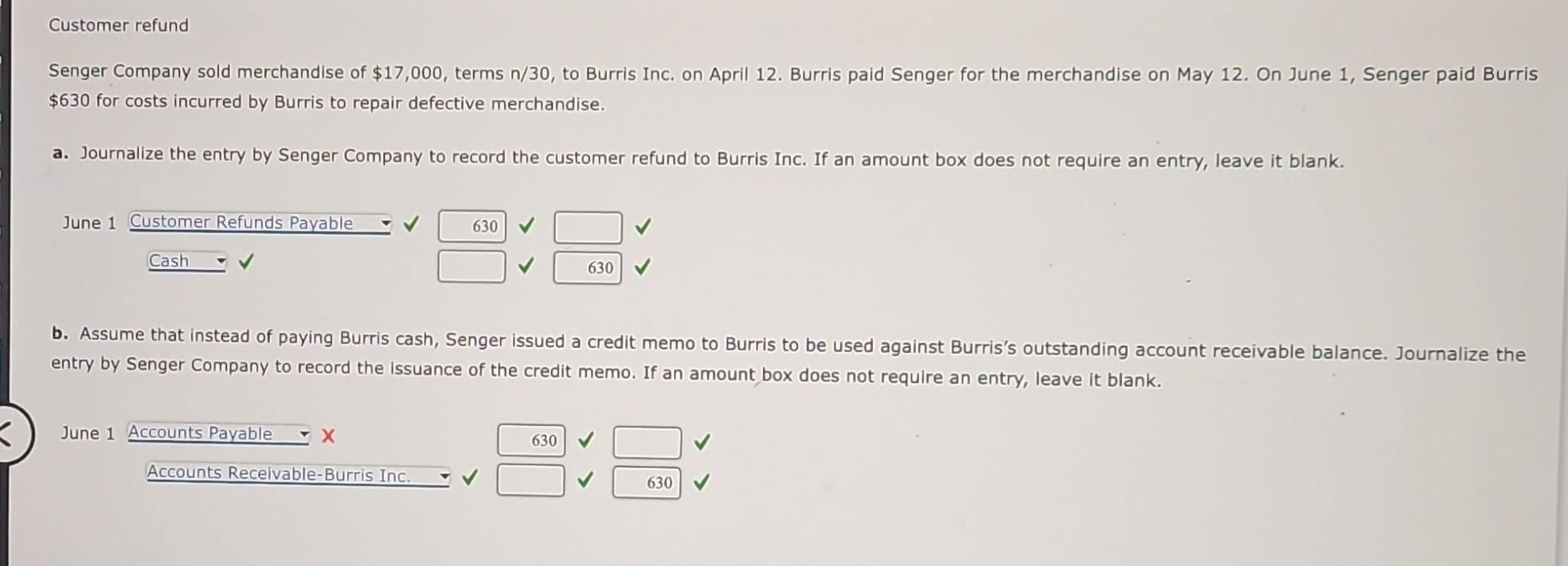 Solved Senger Company sold merchandise of $17,000, terms | Chegg.com