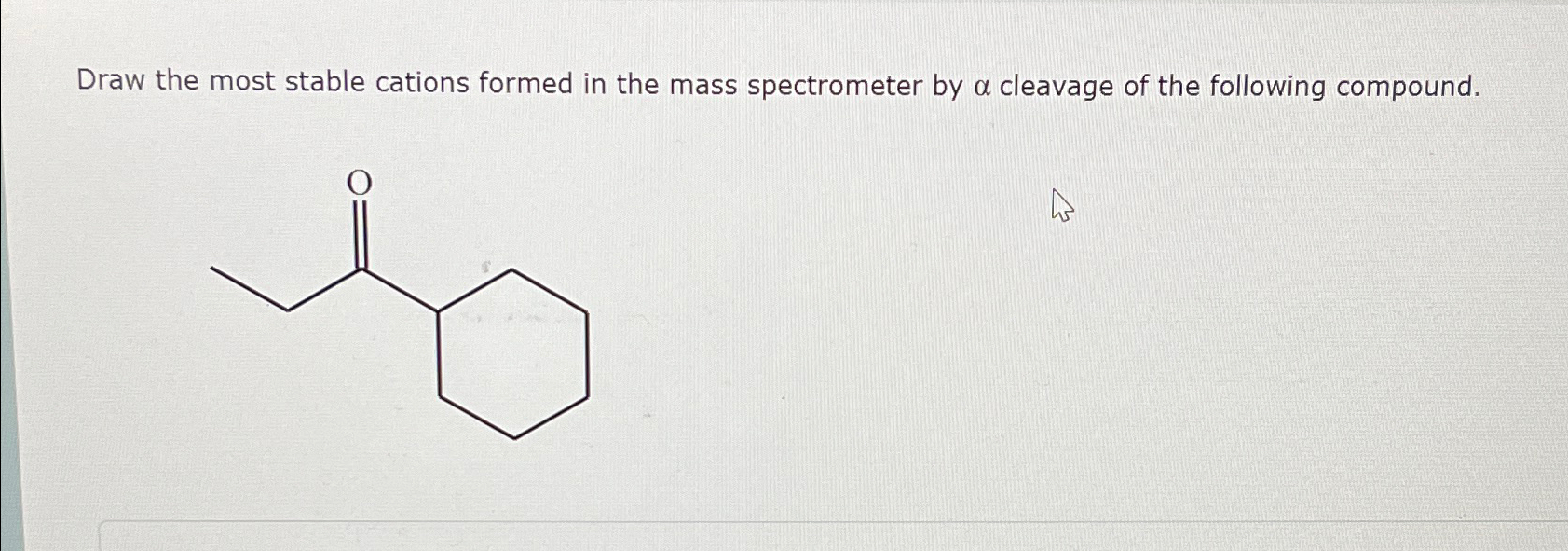 Solved Draw the most stable cations formed in the mass | Chegg.com