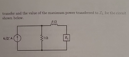 Solved determine the impedance ZL for maximum average power | Chegg.com