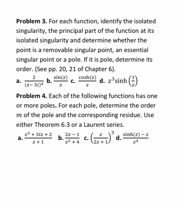 Solved Problem 3. For each function, identify the isolated | Chegg.com