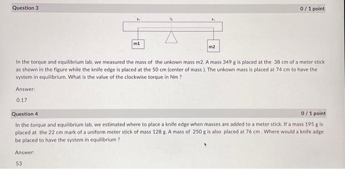 Solved In the torque and equilibrium lab, we measured the | Chegg.com