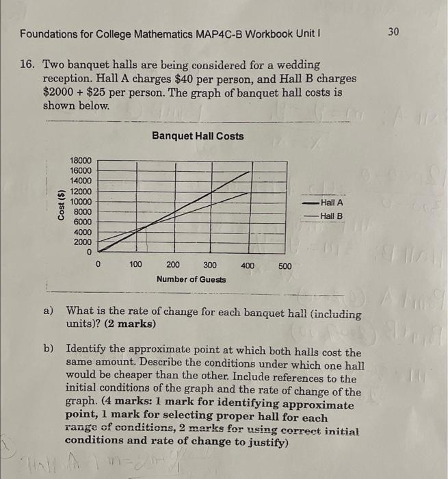 Solved Foundations for College Mathematics MAP4C-B Workbook | Chegg.com