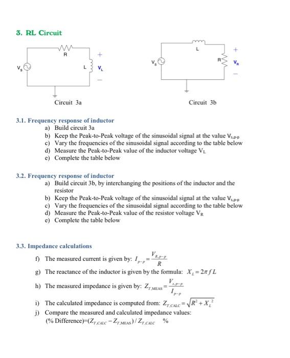 Solved Experiment H Frequency Response of RC and RL Circuits | Chegg.com