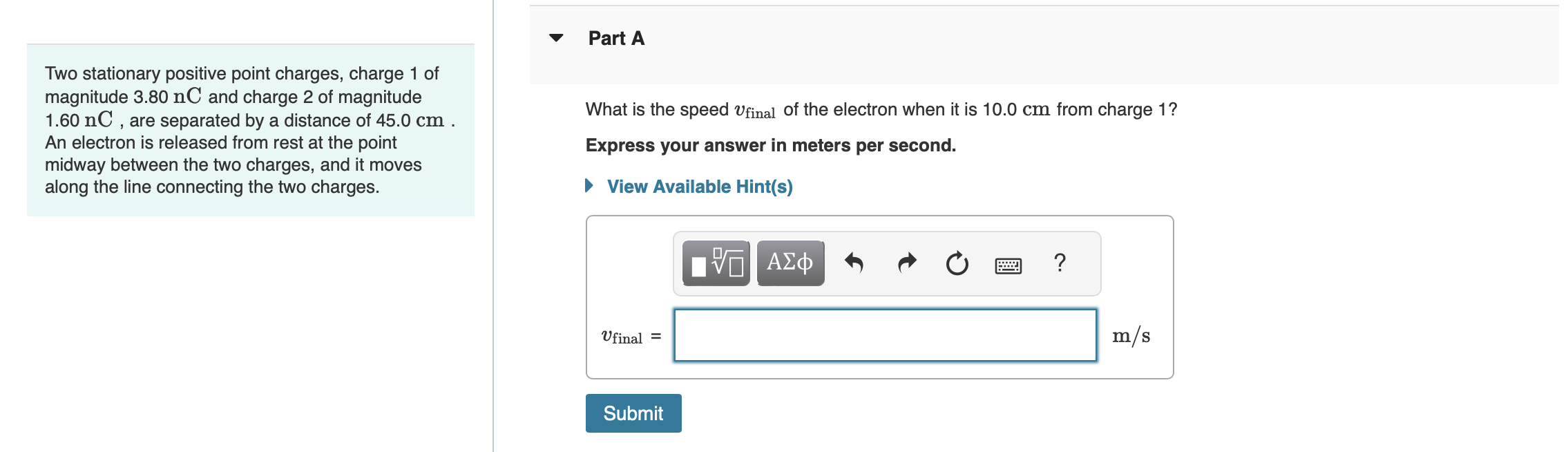 Solved Two stationary positive point charges, charge 1 | Chegg.com