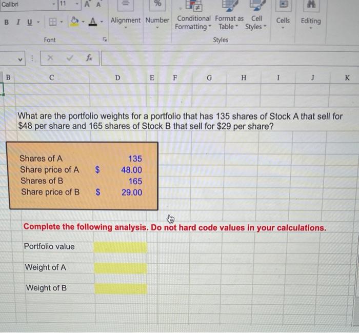 Solved Calibri - 11 AA = BIU A % Alignment Number | Chegg.com