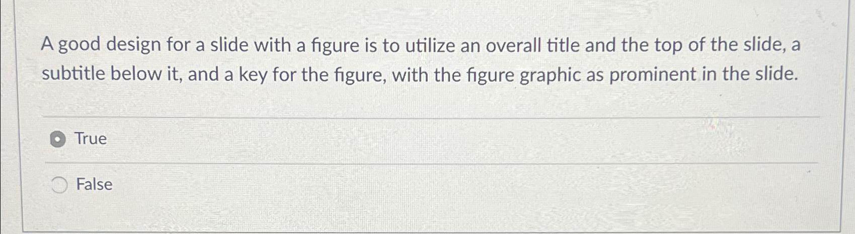 Solved A good design for a slide with a figure is to utilize | Chegg.com