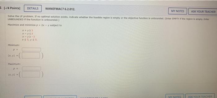 Solved 1-14 points) DETAILS WANEFMAC7 6.2.012. MY NOTES ASK | Chegg.com Solved 1-14 points) DETAILS WANEFMAC7 6.2.012. MY NOTES ASK | Chegg.com