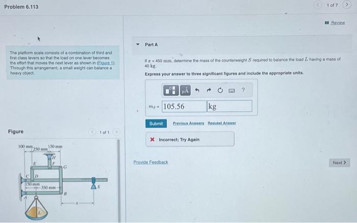 Solved The platform scale consists of s combination of third | Chegg.com