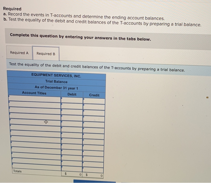 Solved The following events apply to Equipment Services Inc. | Chegg.com