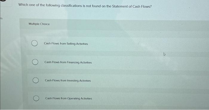 Solved Which one of the following classifications is not | Chegg.com