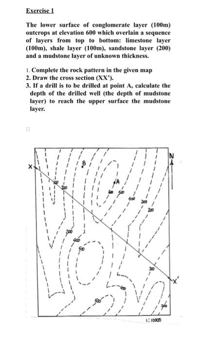 Solved Exercise 1 The lower surface of conglomerate layer | Chegg.com