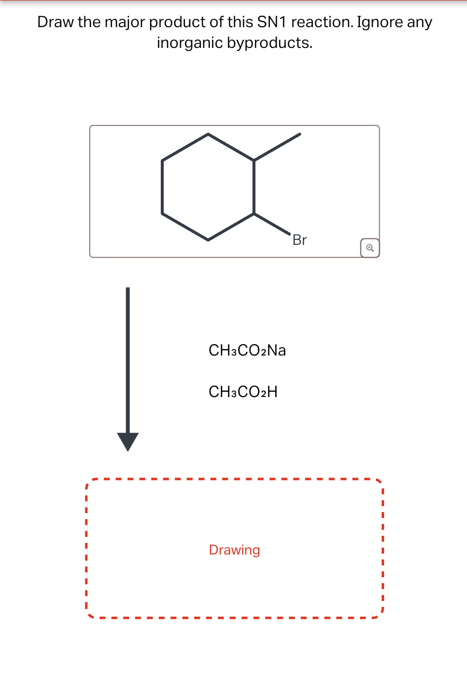 Solved Draw the major product of this SN1 ﻿reaction. Ignore | Chegg.com