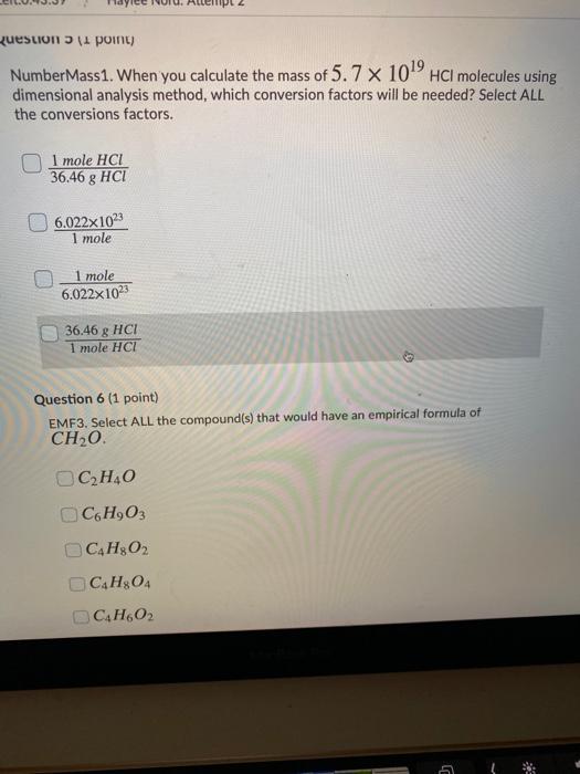 Solved EF2. A compound contains 0.25 moles of element X and | Chegg.com