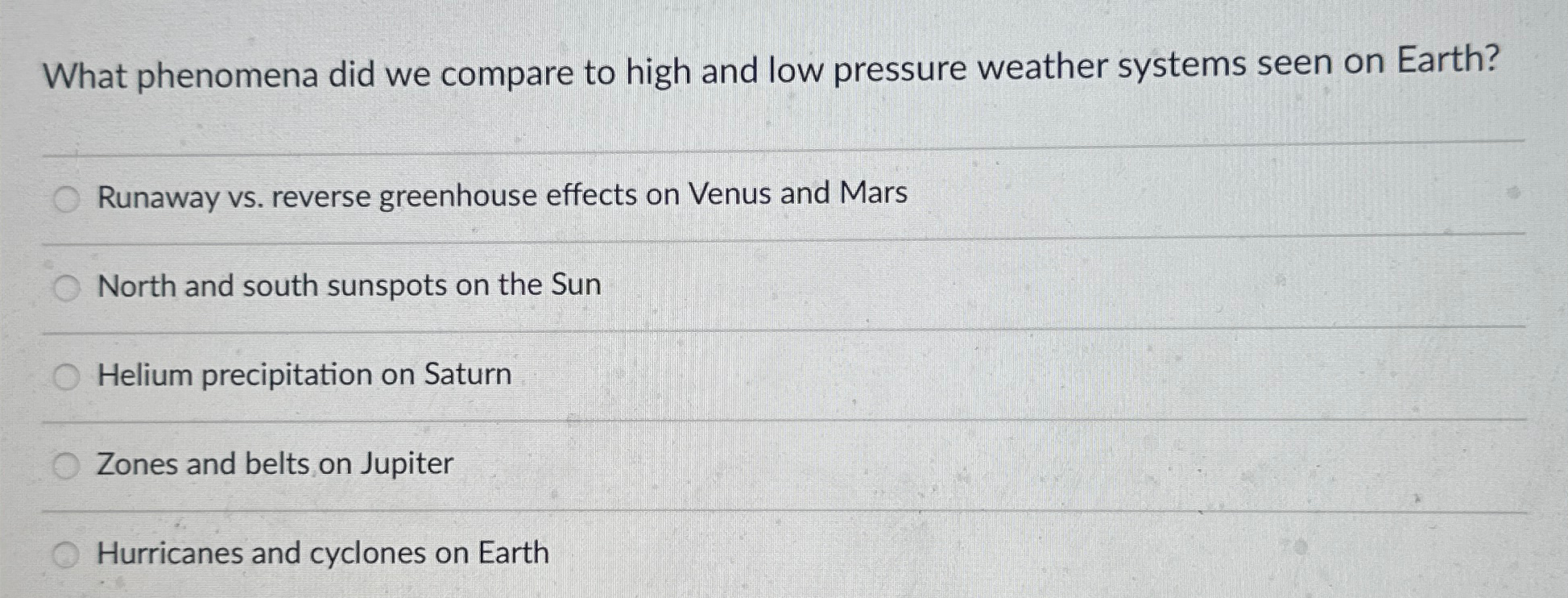 Solved What phenomena did we compare to high and low | Chegg.com