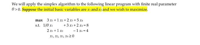 Solved We will apply the simplex algorithm to the following | Chegg.com