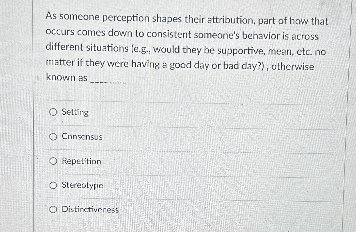 Solved As someone perception shapes their attribution, part | Chegg.com